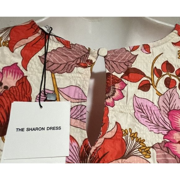 Zara | Dresses | Nwt Zara Sharon Floral Tiered Mini Dress Pink Red Size ...